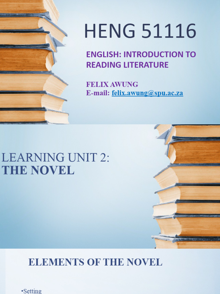 Elements of the Novel Explained | PDF | Narration | Plot (Narrative)