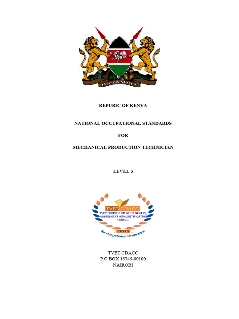 MECHANICAL Production Technician OS Level 5 - FINAL | PDF | Security ...