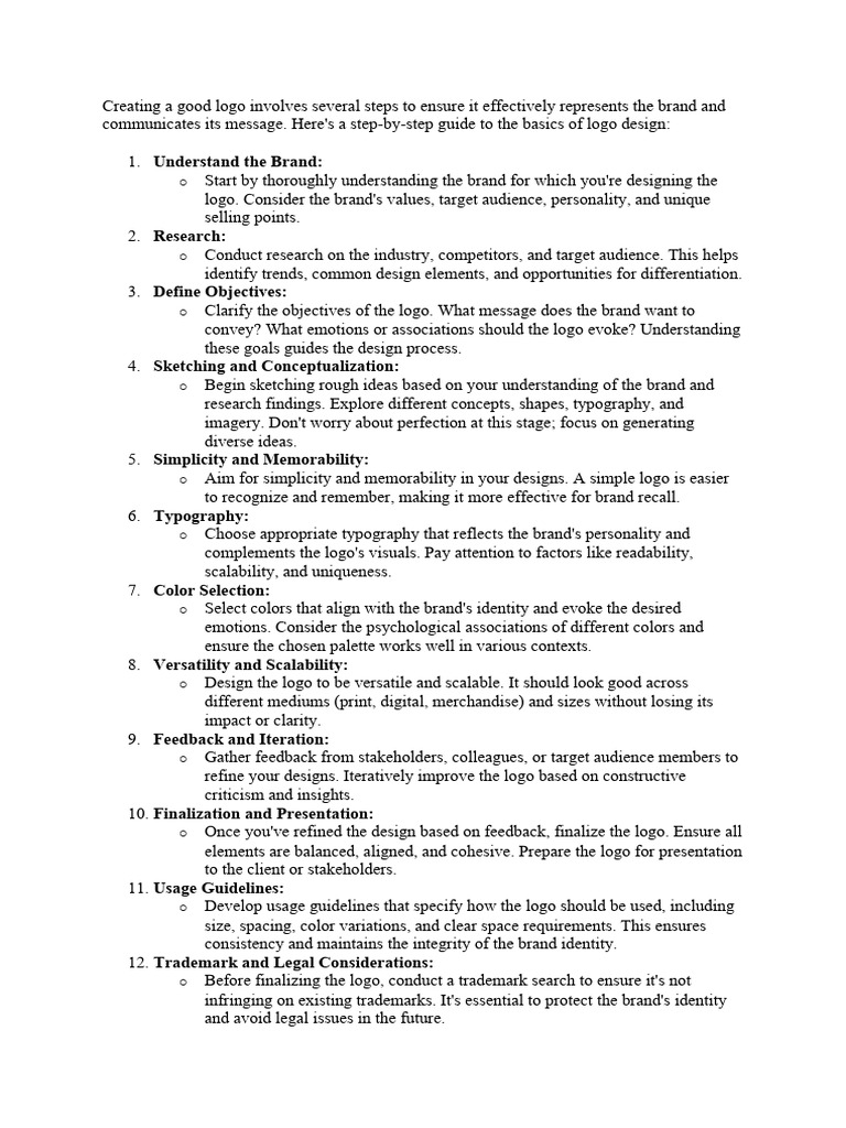 good logo basics | PDF | Logos | Brand