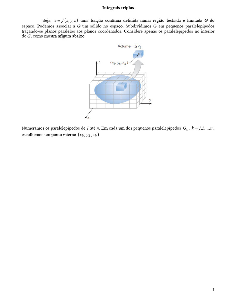 Cálculo de Integrais Triplas e Propriedades | PDF | Integrante | Cálculo