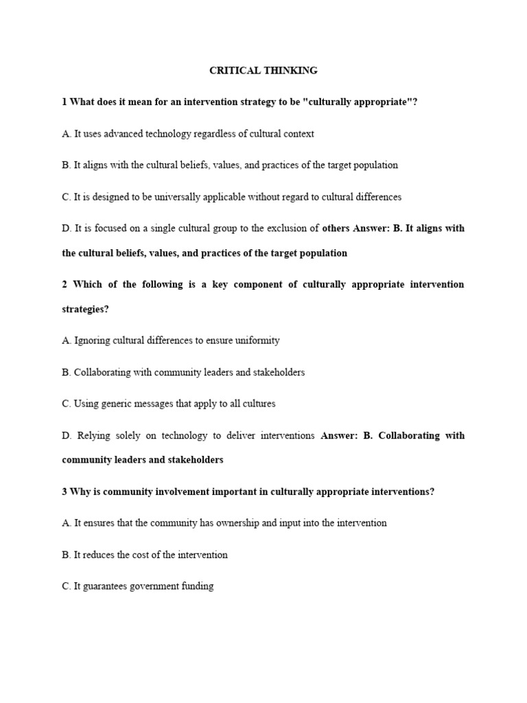 Critical Thinking | PDF | Nursing | Physical Examination