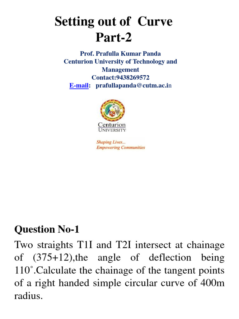 Setting Out of Curve Part 2 | PDF