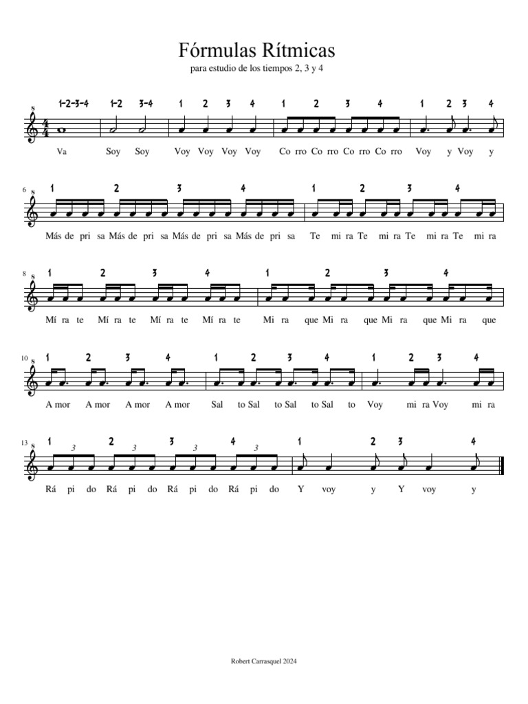 Formulas Ritmicas | PDF