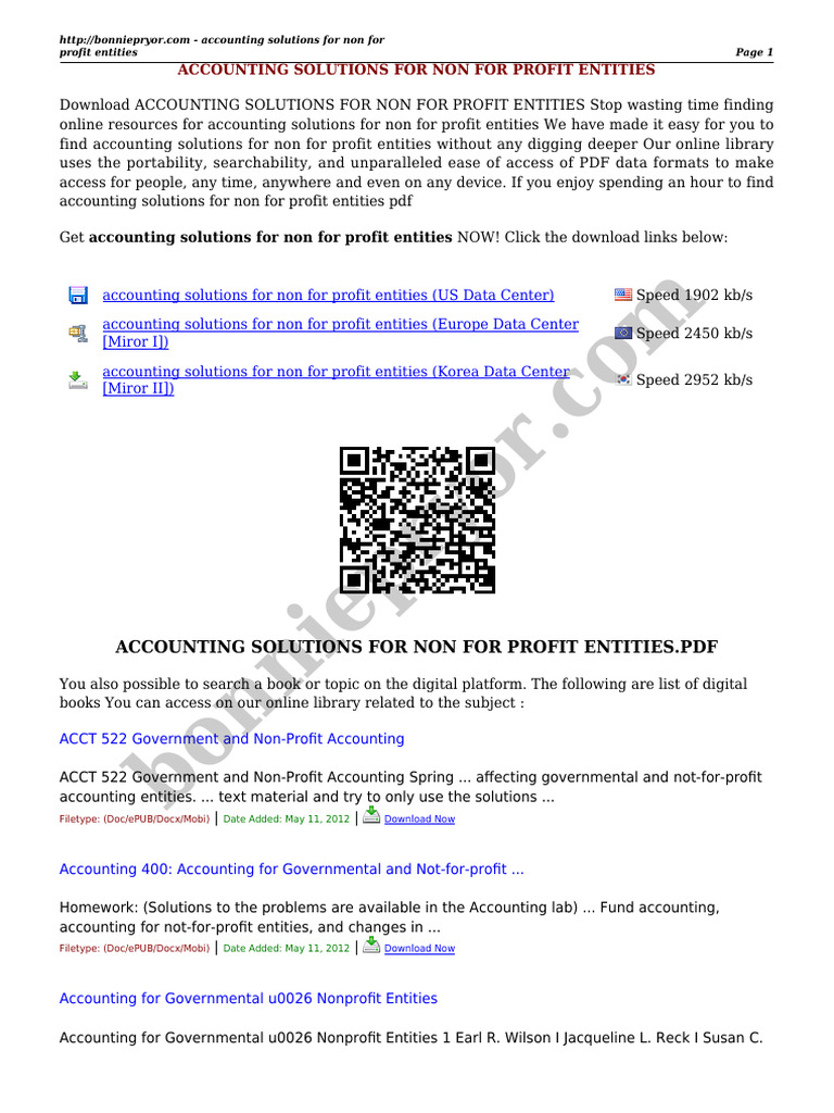 Nonprofit Accounting Solutions Guide | PDF | Accounting | Nonprofit ...