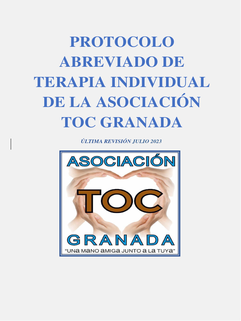 Protocolo Terapia Individual TOC | PDF | Desorden obsesivo compulsivo ...