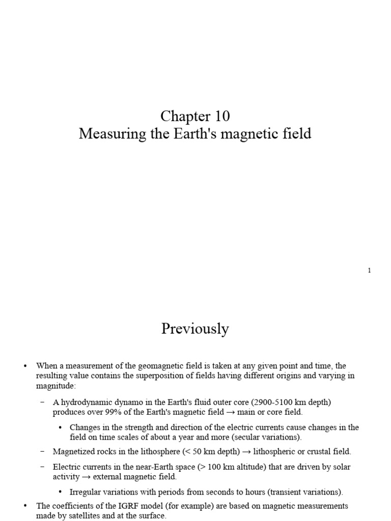 Measuring Earth's Magnetic Field Techniques | PDF | Magnetometer ...