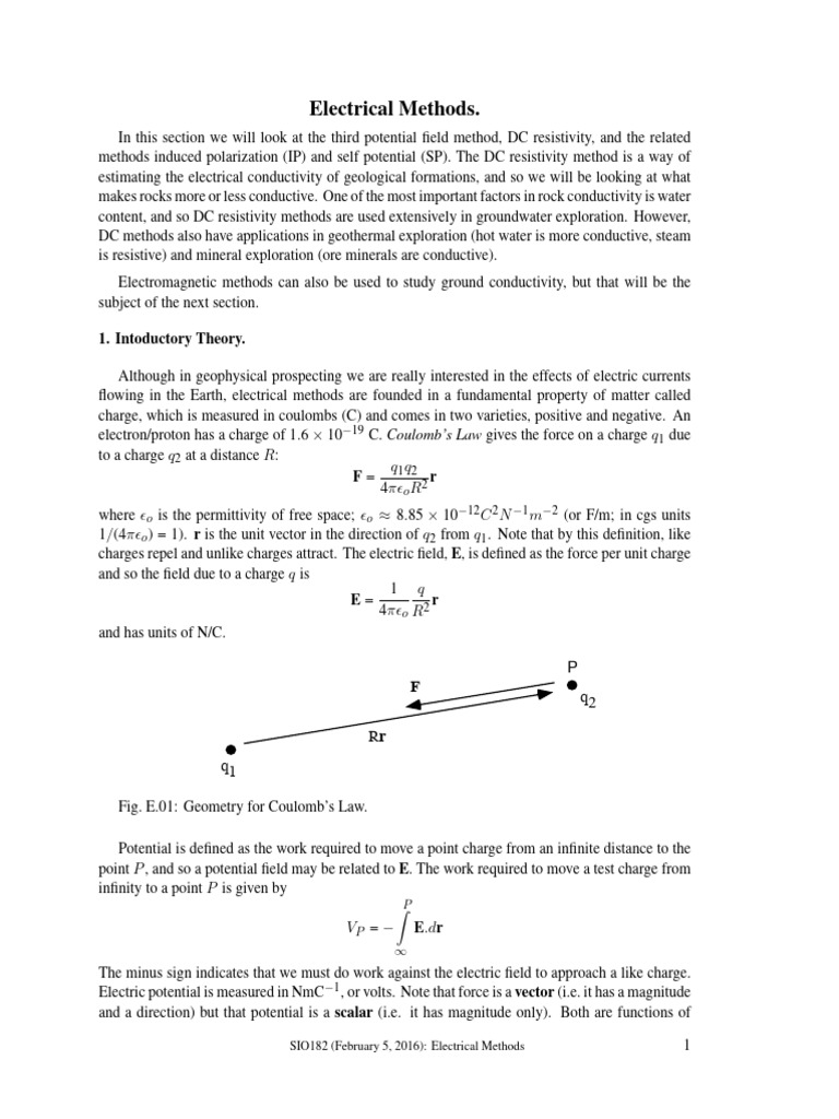 Electrical Methods | Download Free PDF | Electrical Resistivity And ...