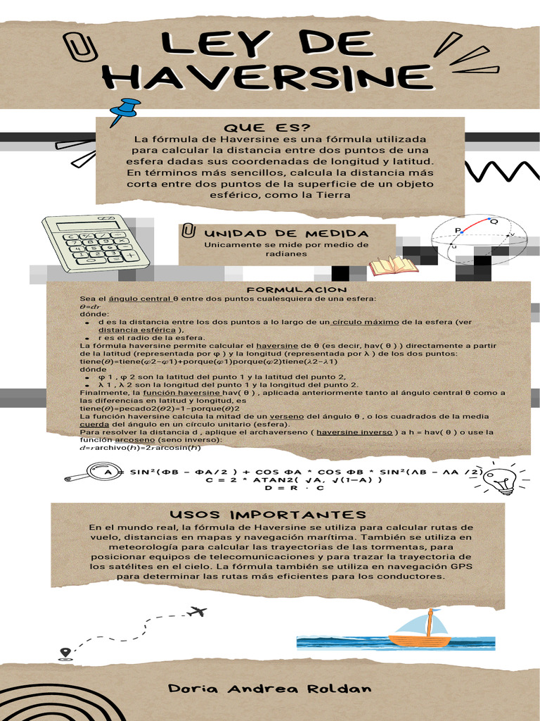 Inforgrafia Ley de Haversine | PDF | Métodos y materiales de enseñanza