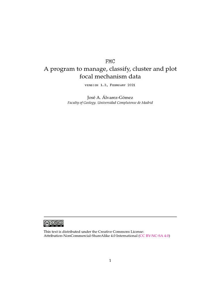 FMC_manual | PDF | Plate Tectonics | Fault (Geology)