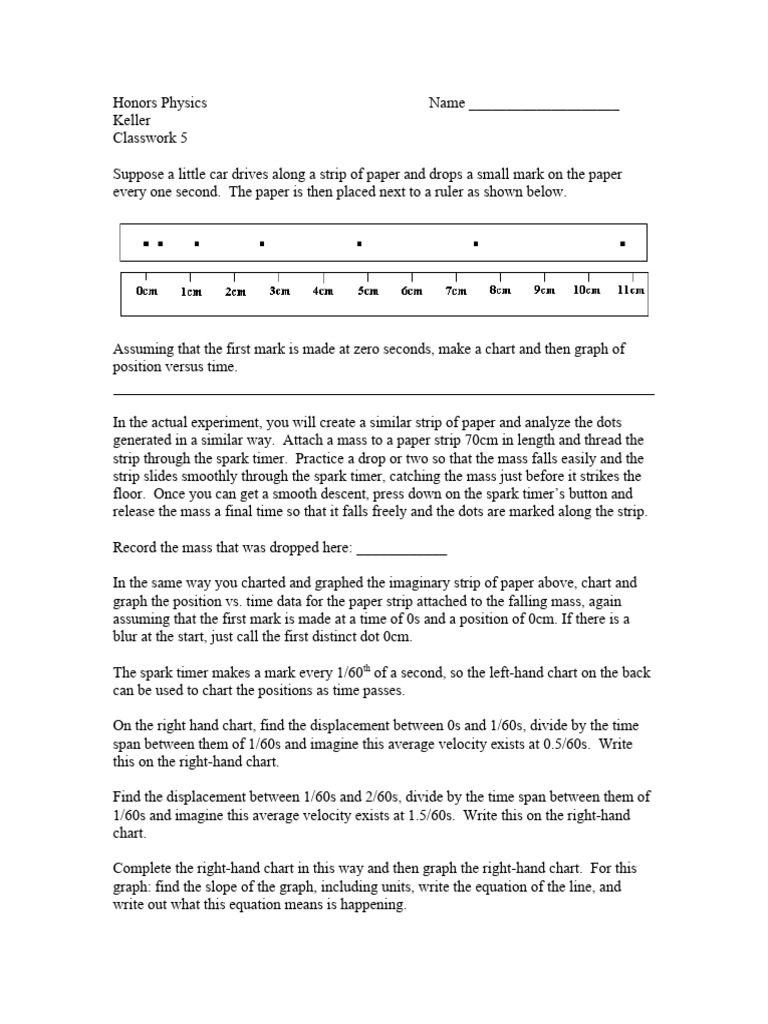 Honors Physics Classwork 5 | PDF | Mass | Physical Phenomena