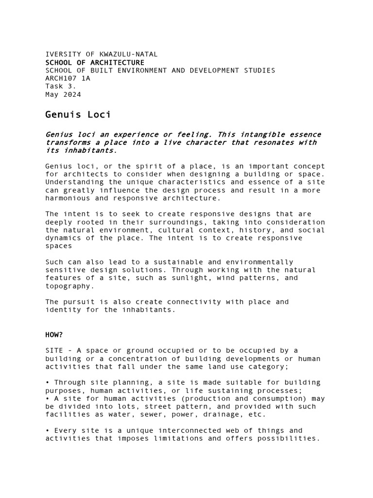 Genius Loci Pdf Earth Sciences