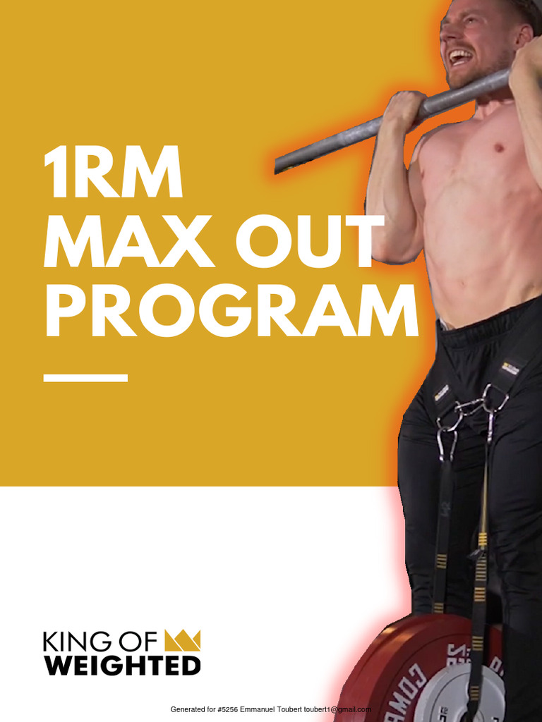 Read Me First Max Out Program | PDF | Physical Exercise | Physical Fitness