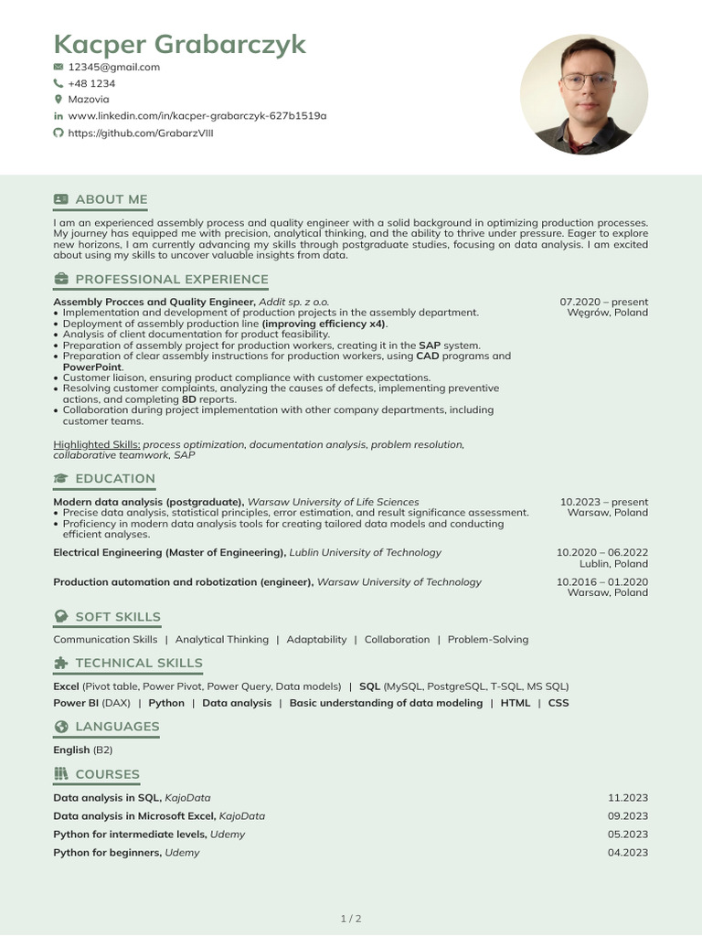 Kacper Grabarczyk Bez Tel Maila | PDF | Sql | Data Analysis