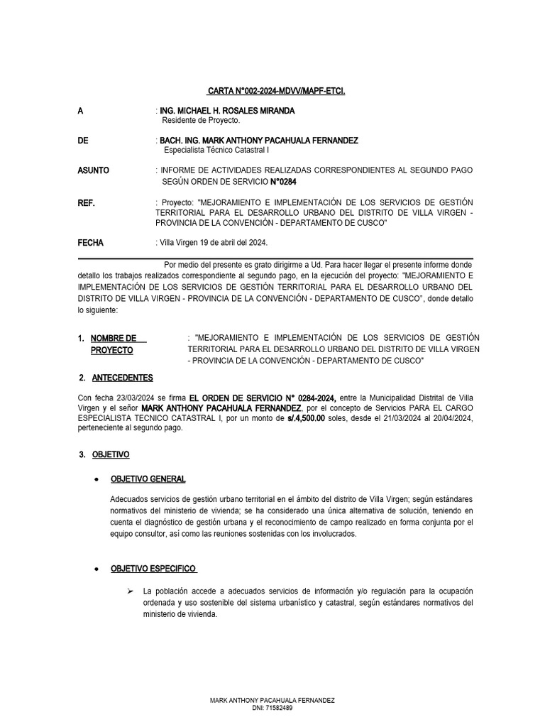 Informe Mark 2do Entregable | PDF | Topografía | Datos geográficos e información