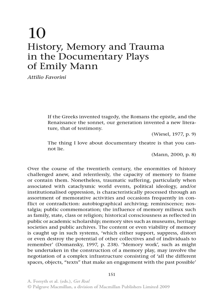 History and Trauma | PDF