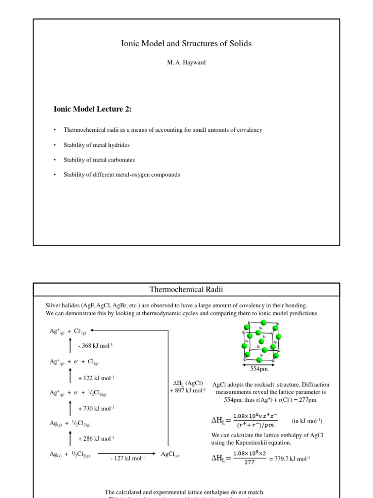 Ionic Model Lecture 2 | Download Free PDF | Ionic Bonding | Sodium