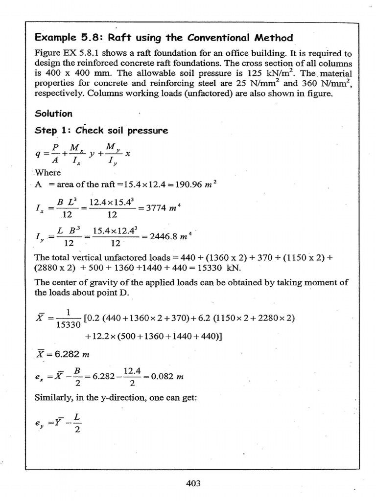 Design of Raft Foundation | PDF