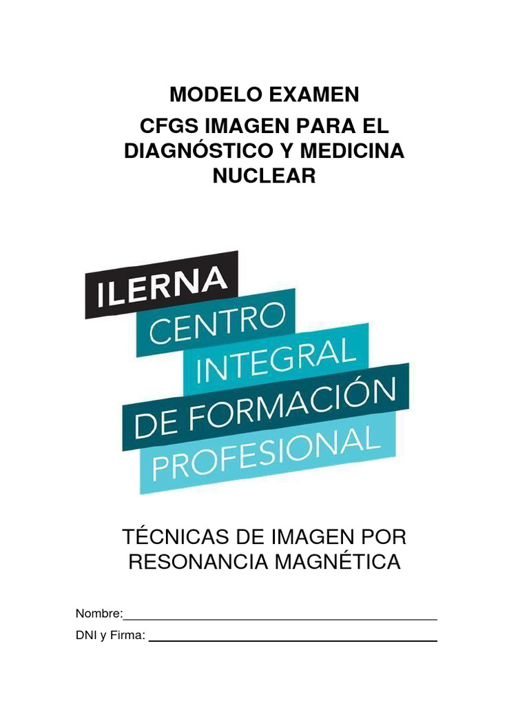 Ilerna Modelo De Examen M09 Pdf Imagen De Resonancia Magnética