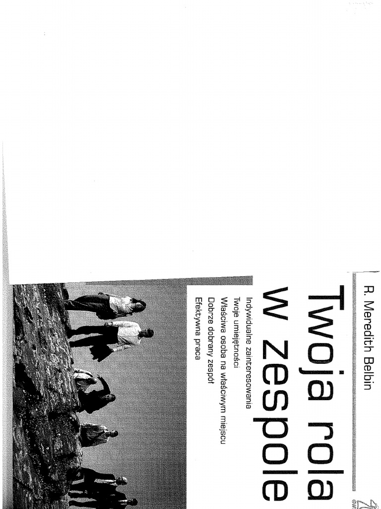 Belbin, M.R. (2003 - 2008) - Twoja Rola W Zespole | PDF