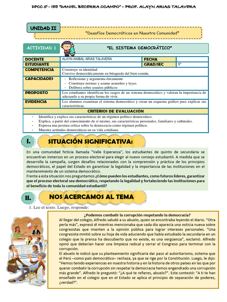 Actv.01-Dpcc5°.uni.2 2024 | PDF | Democracia | Ideologías políticas