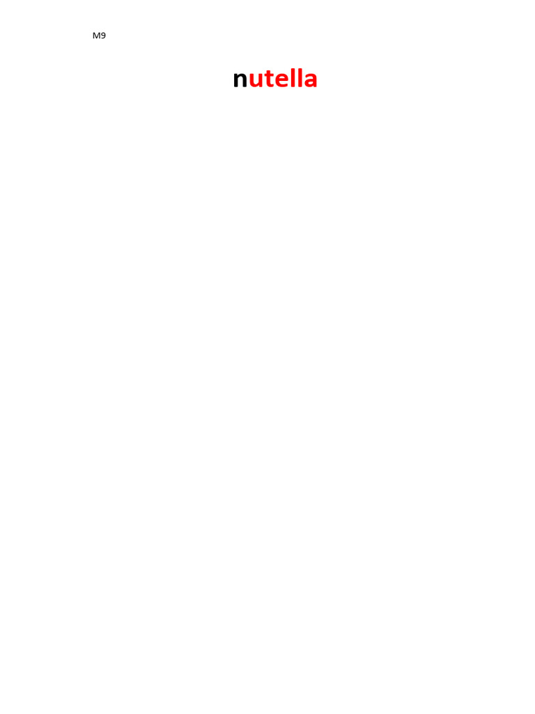 NUTELLA | PDF
