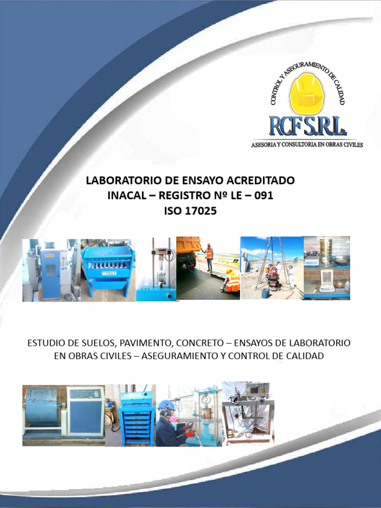 Brochure RCF S.R.L. | PDF | Calidad (comercial) | Hormigón