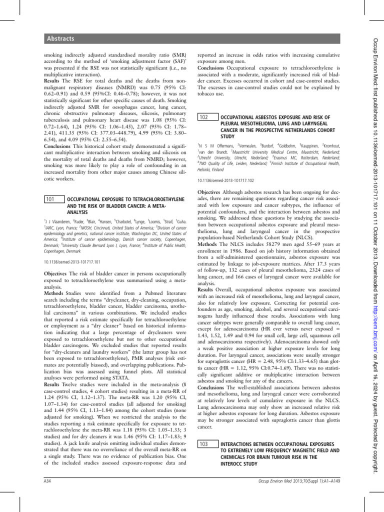 art tce | PDF | Respiratory Diseases | Cohort Study