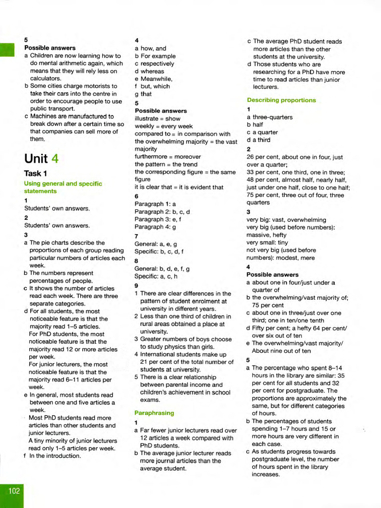 Improve WT 1_4_Pie Chart_Paraphrasing_Proportions_KEY | PDF | Percentage | Teachers
