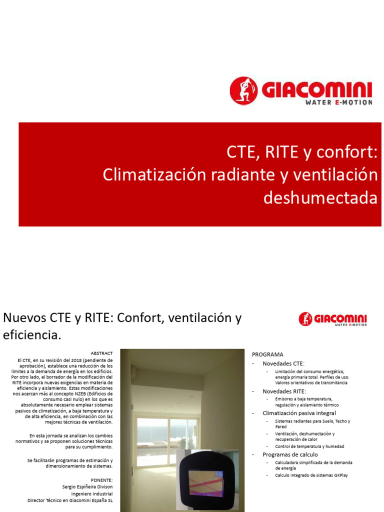 CTE y RITE: Climatización Radiante | PDF | Aislamiento térmico | Ventilación (Arquitectura)