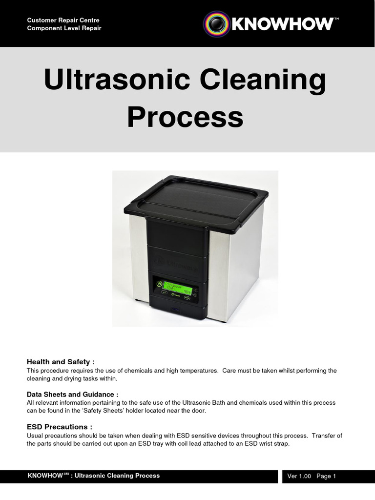 Ultrasonic Cleaning Process | PDF | Materials | Secondary Sector Of The ...