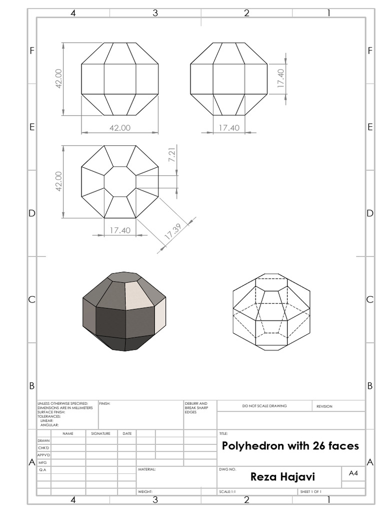 Polyhedron With 26 Faces | PDF | Euclid | Geometry