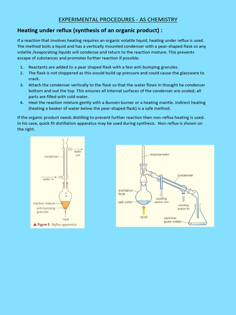 experimental_procedures_organic | PDF | Solubility | Filtration