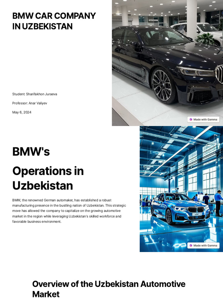 BMW's Automotive Operations in Uzbekistan | PDF | Logistics ...