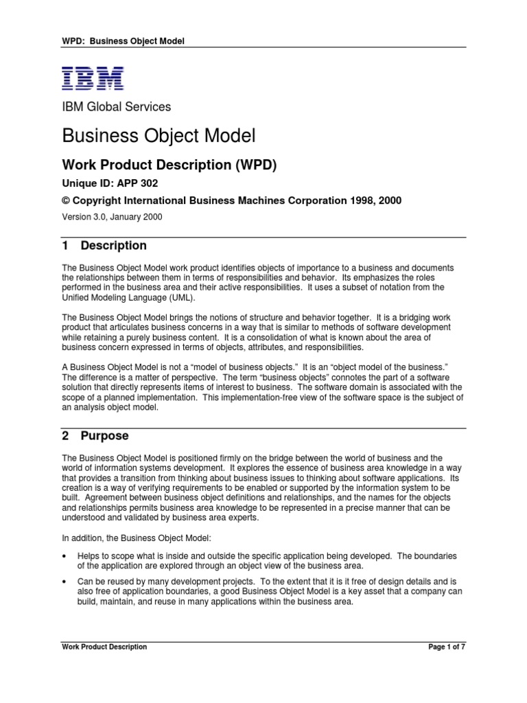 Business Object Model | Download Free PDF | Conceptual Model | Object ...