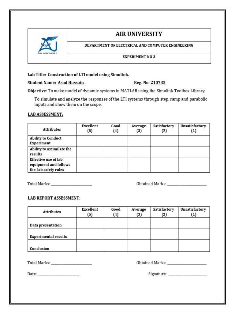Cs Lab 3 | PDF | Matlab | Simulation