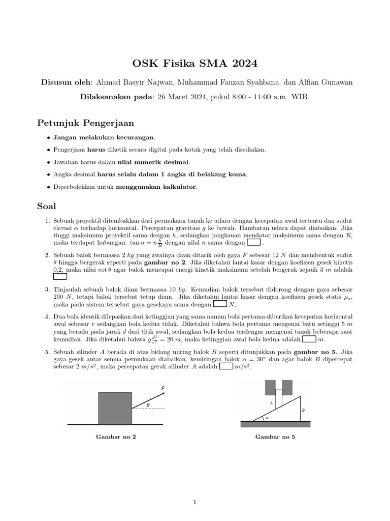 soal-osk-fisika-sma-2024 | PDF