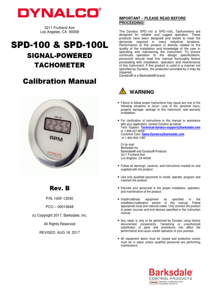 spd100 | PDF | Frequency | Calibration