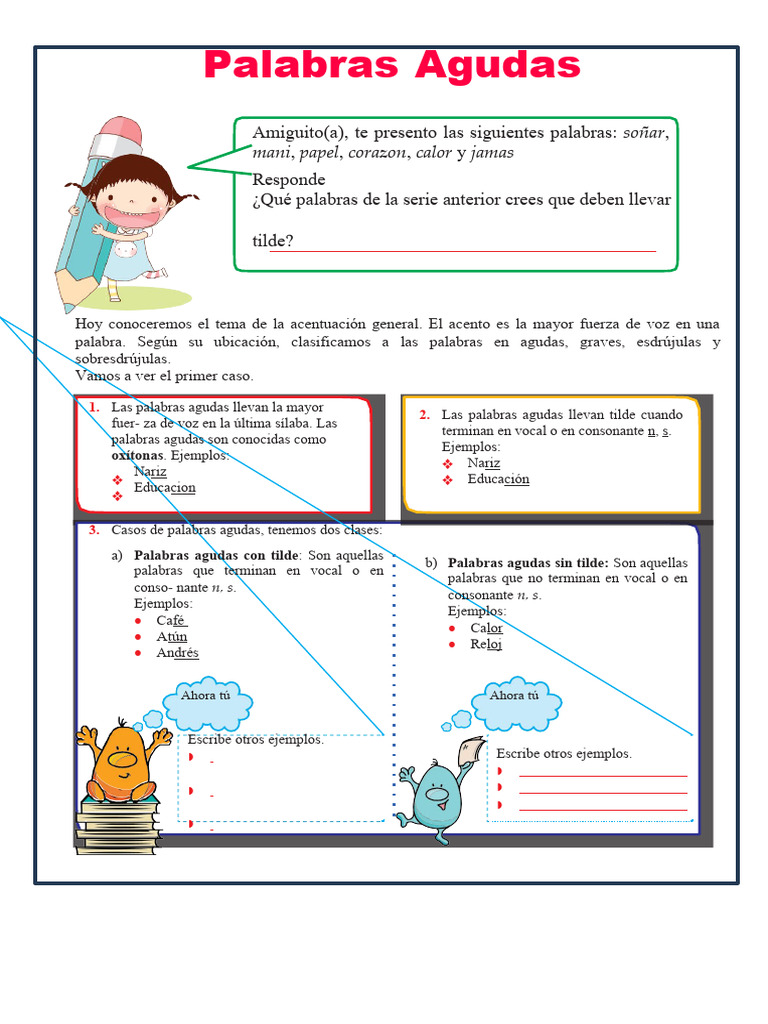 Reglas de Acentuación en Palabras Agudas | PDF | Voz humana | Fonología