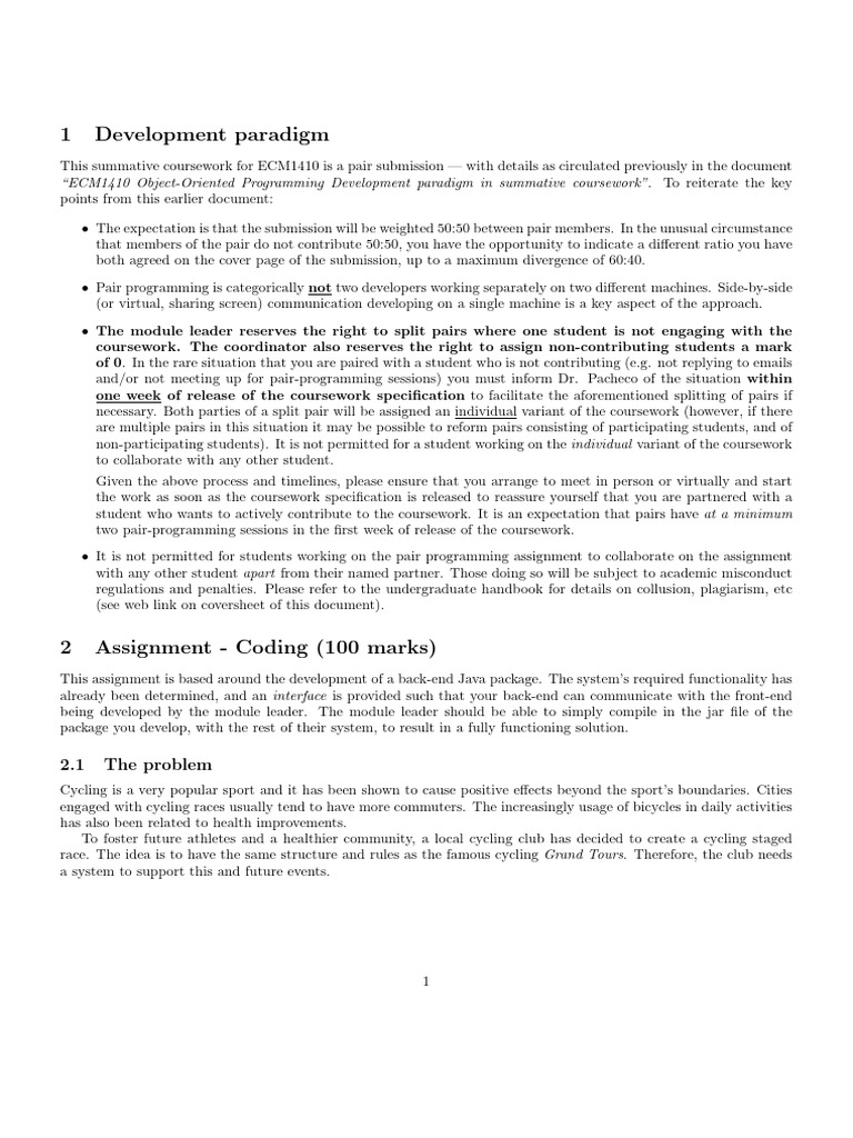 2024coursework v3 | PDF | Class (Computer Programming) | Java (Programming Language)