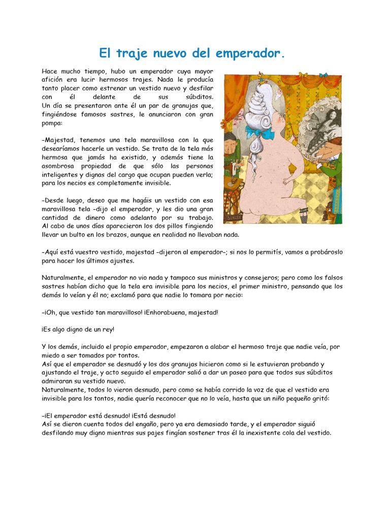 El Traje Nuevo Del Emperador | PDF