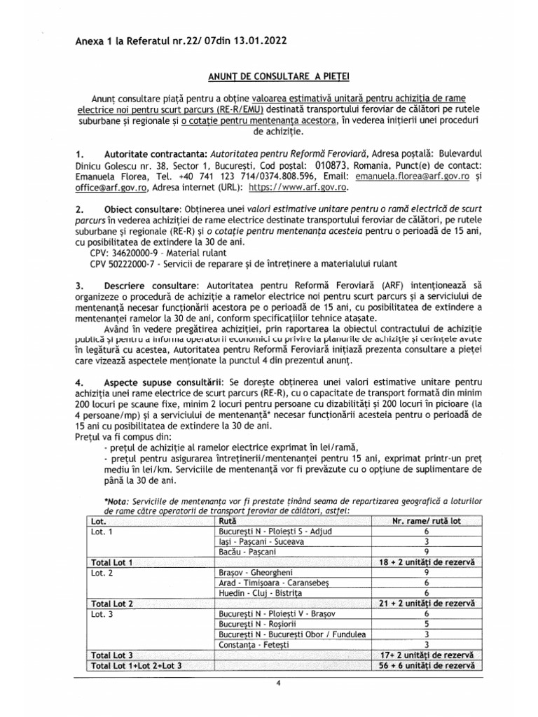 Anexa 1 - Anuntul - Ro | PDF