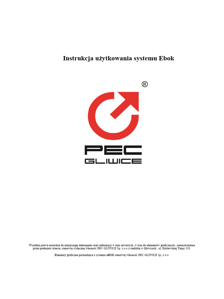 Instrukcja Ebok Pec Gliwice SP.Z o O-1 Poprawiona | PDF