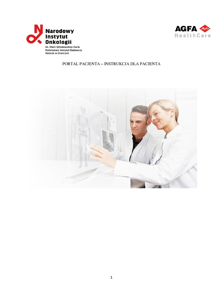 Portal Pacjenta Nio Gliwice Instrukcja Dla Pacjenta | PDF