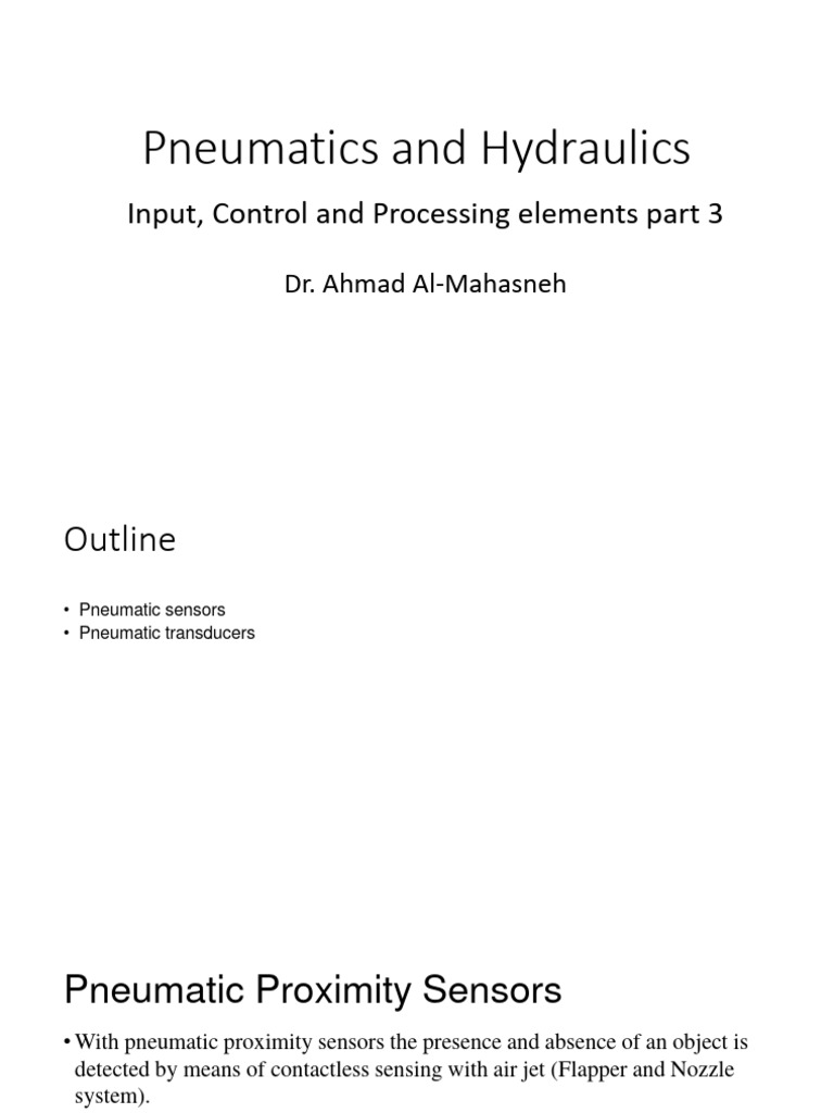 10th Lecture Sensors Transducers Pneumatic Final Pdf Sensor Amplifier