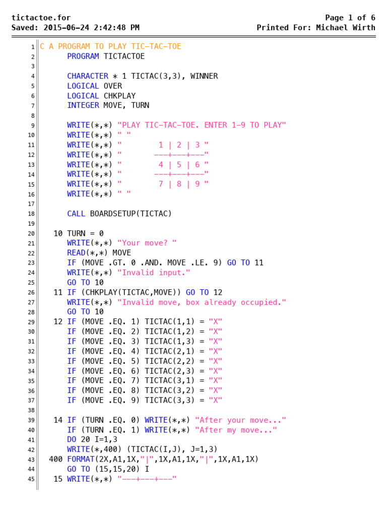 A1 Q1tictactoe | PDF | Computer Engineering | Computer Programming