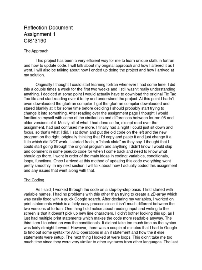 Fortran 95 Code Modernization Reflection | PDF | Control Flow ...