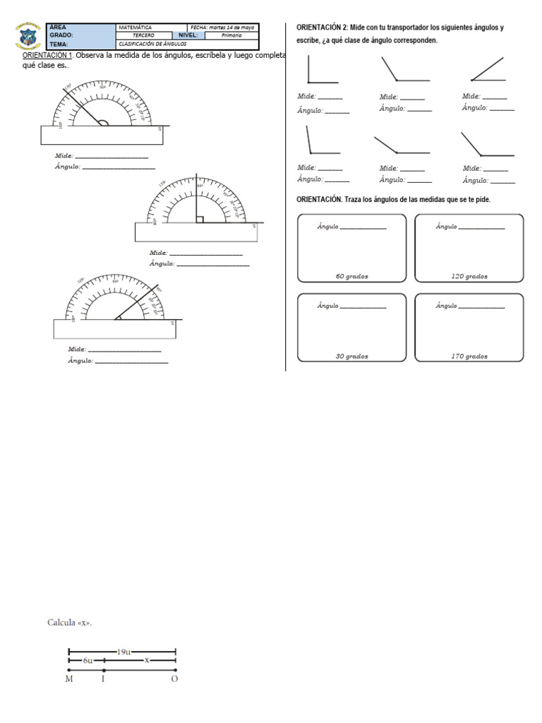 Clasificación de Ángulos | PDF | Trigonometría | Geometría Elemental