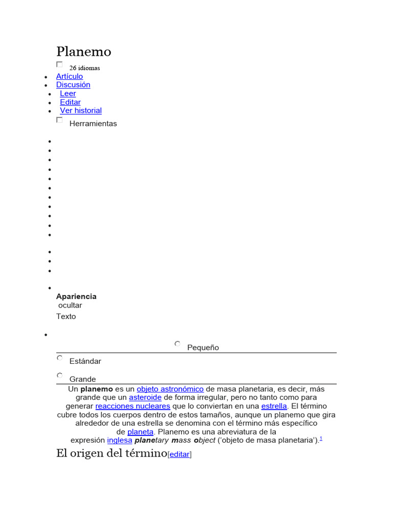 Planemo | PDF | Cuerpos del sistema solar | Luna