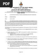 UWI-Mona Important Dates For Semester Two 2024-2025 | PDF