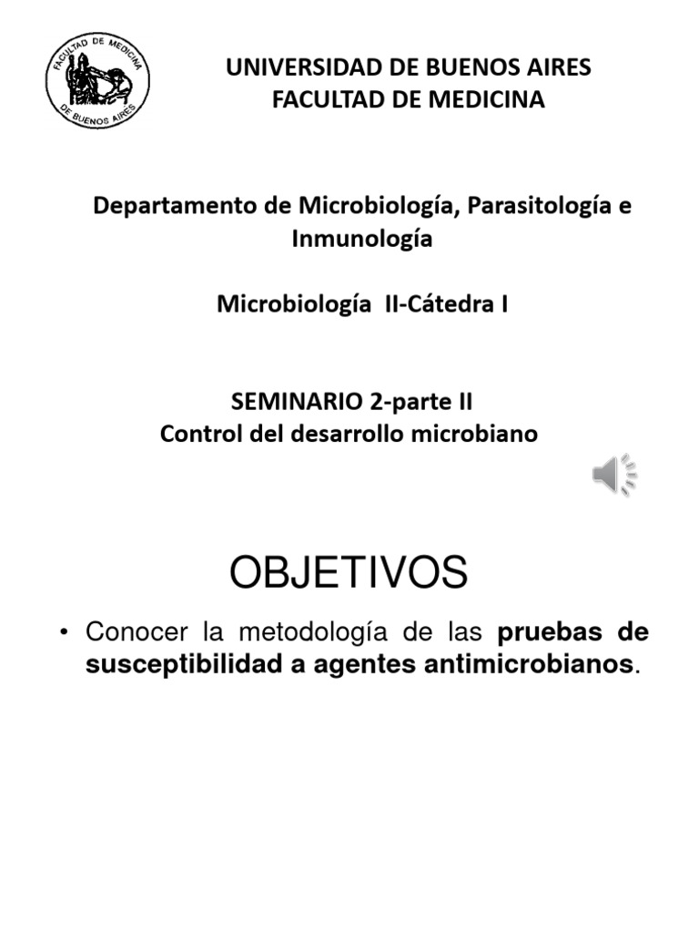 2-Seminario-Control Del Desarrollo Microbiano (Parte 2de2) | PDF | Las bacterias | Medicina CLINICA